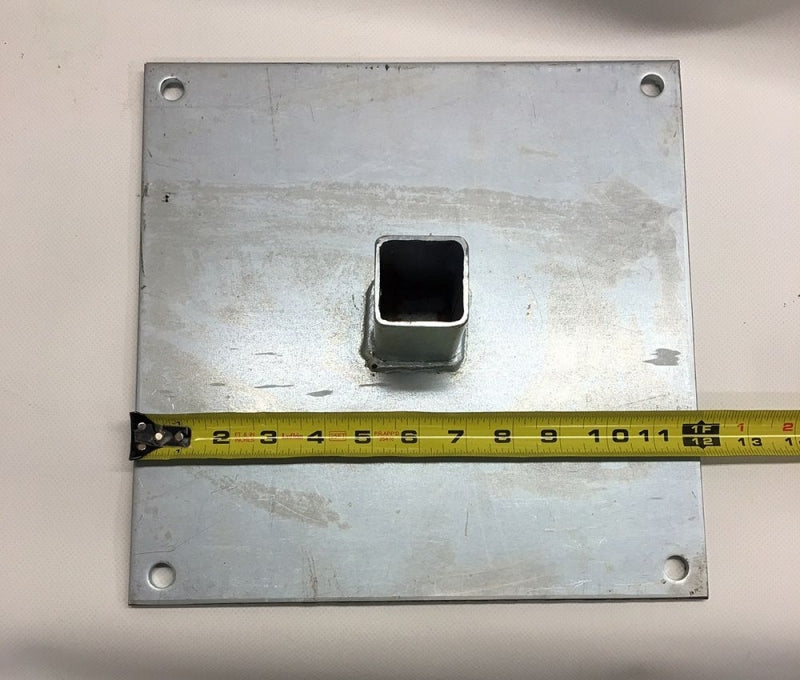 12 in. X 12 in. Floor Base Mount Base Plate 1/4" thick with Anchor Hol ...