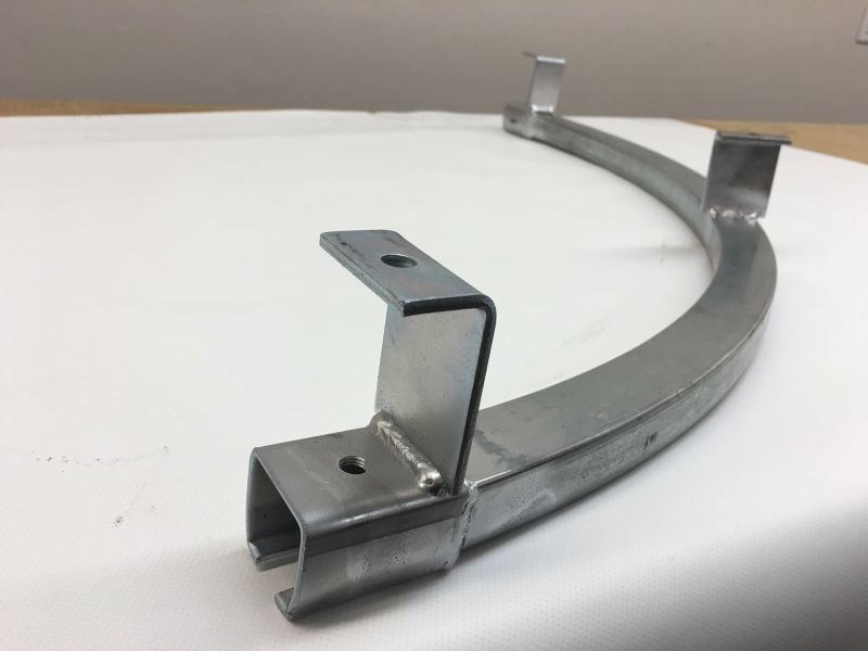 Threaded Curved Track Section - 24" Radius — Curtains & Doors Online