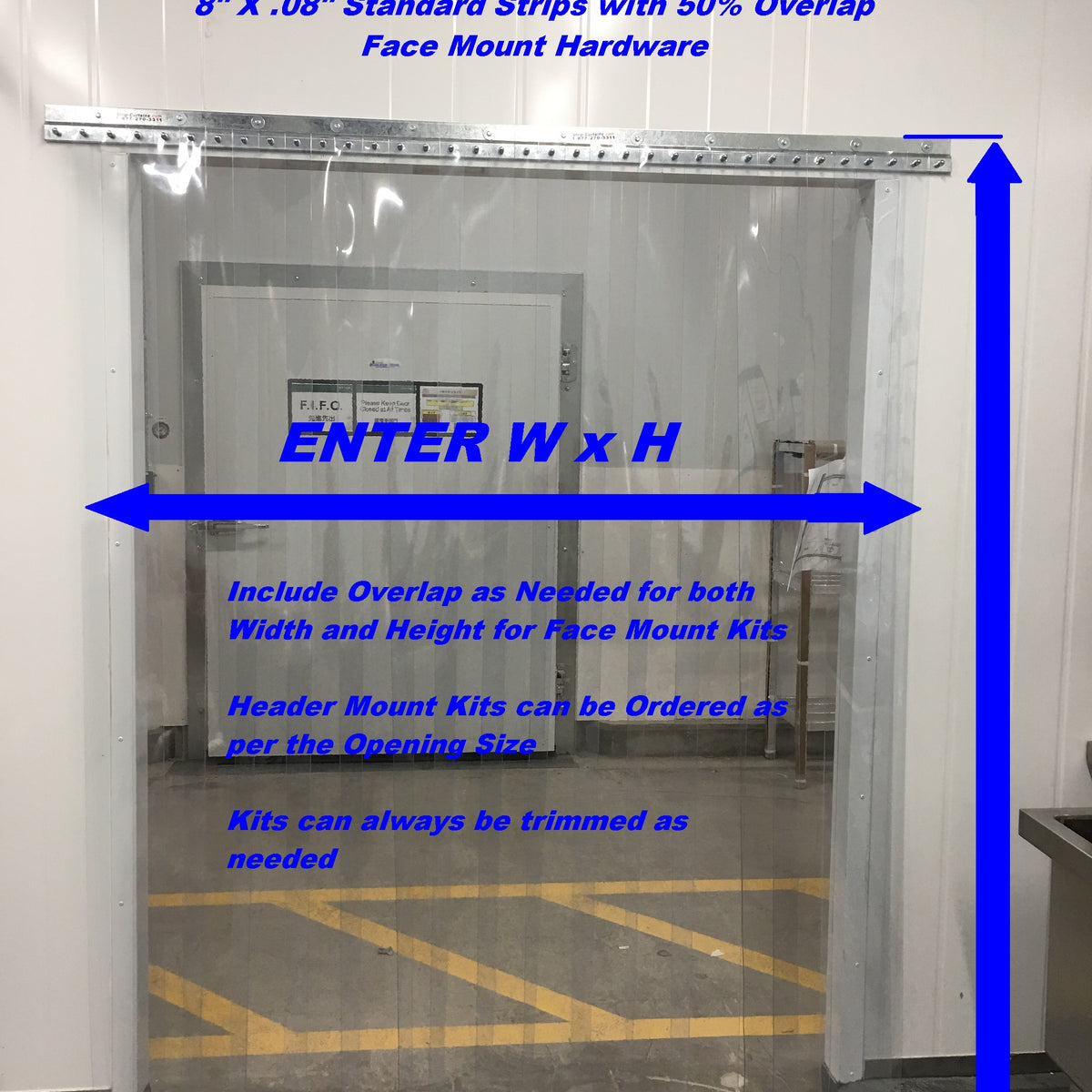 Cooler & Freezer Strip Door Curtain Kits — Curtains & Doors Online
